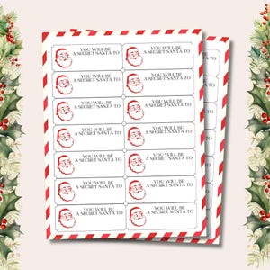 Secret Santa Questionnaire Bundle Editable in Canva, Coworker Gift Swap ...