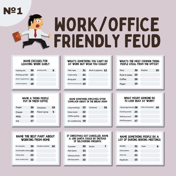 Work Office Family Feud - Etsy