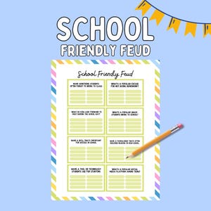 School Friendly Feud Game, Fun Classroom Party Game, Guess Top Answers ...