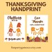 Thanksgiving Handprint and Footprint Craft Bundle 15 Printable Art ...