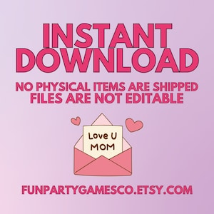 Mothers Day Friendly Feud Game, Family Party Game for Kids and Adults ...