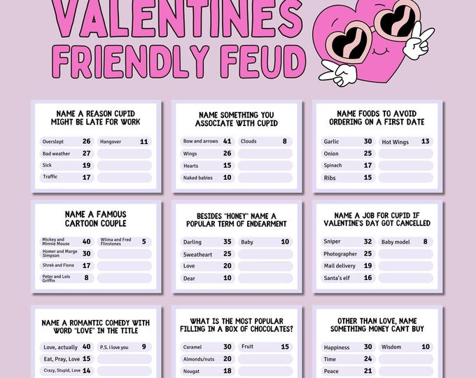 Love Songs Finish the Lyrics Game, Valentine’s Music Trivia, Fun Group ...