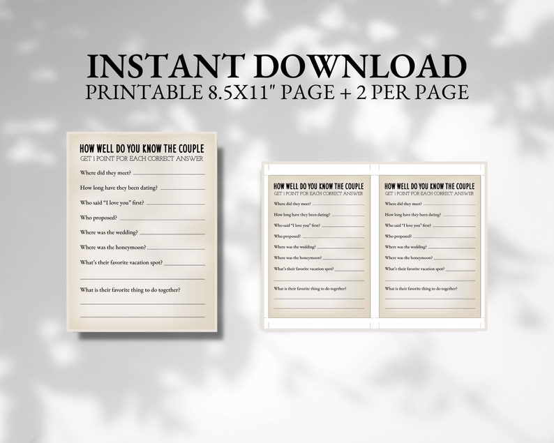 55th Anniversary Party Games Married in 1968 Games Bundle - Etsy