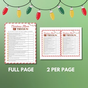 Christmas Movie Trivia Game Printable Fun Holiday Movie Trivia for ...