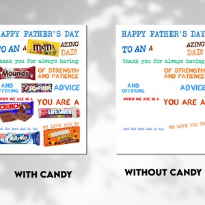 Father's Day Gift Ideas Printable Candy Gram Poster - Etsy