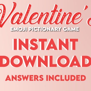 Valentines Day Romantic Movies Emoji Pictionary Printable - Etsy