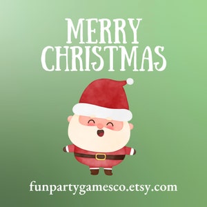 Fun Christmas Party Game Who is Most Like Santa, Fun Holiday Icebreaker ...