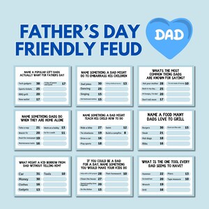 Father’s Day Friendly Feud Game, Fun Family Party Game for All Ages ...
