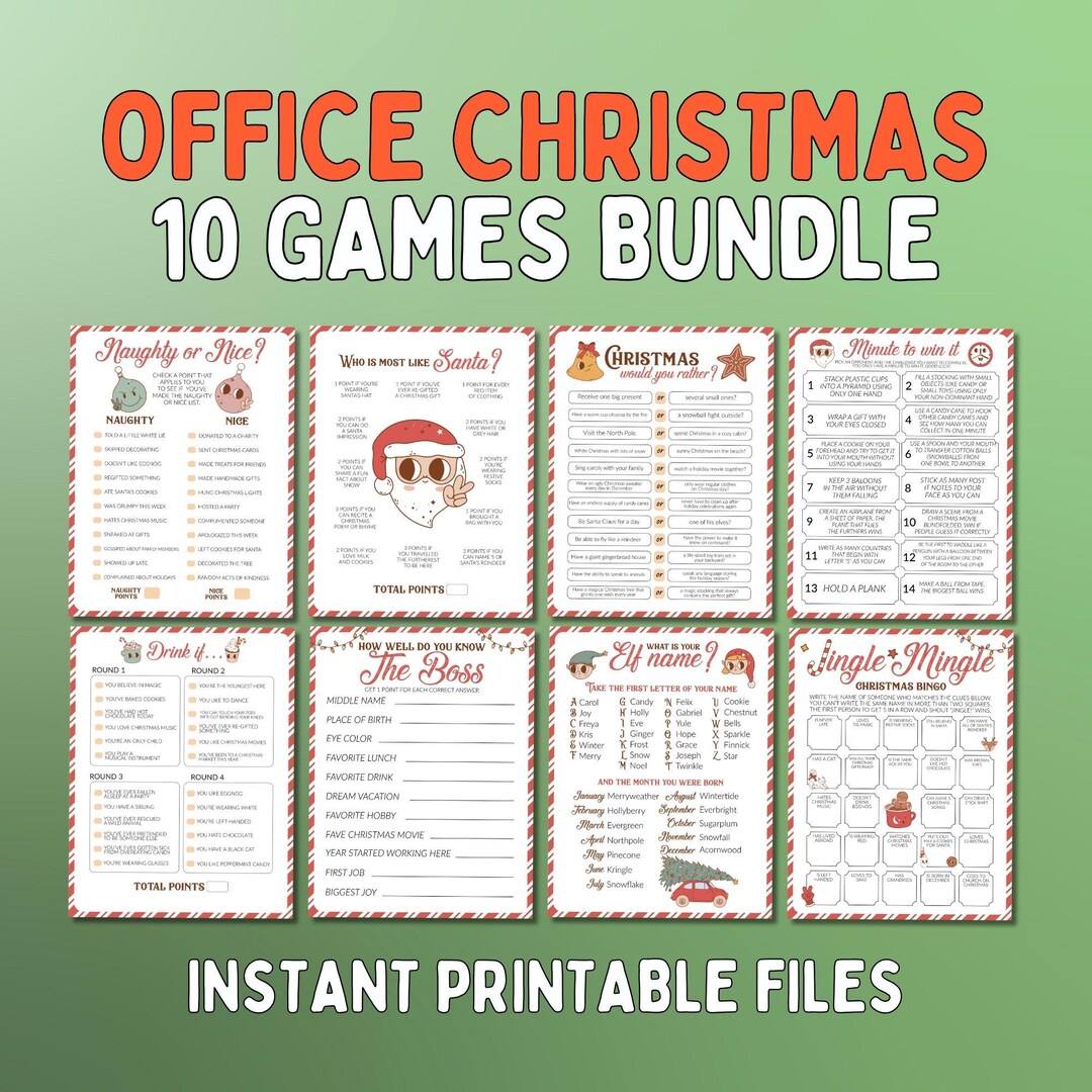 Office Party Games for Christmas, Fun Christmas Team Party Games ...