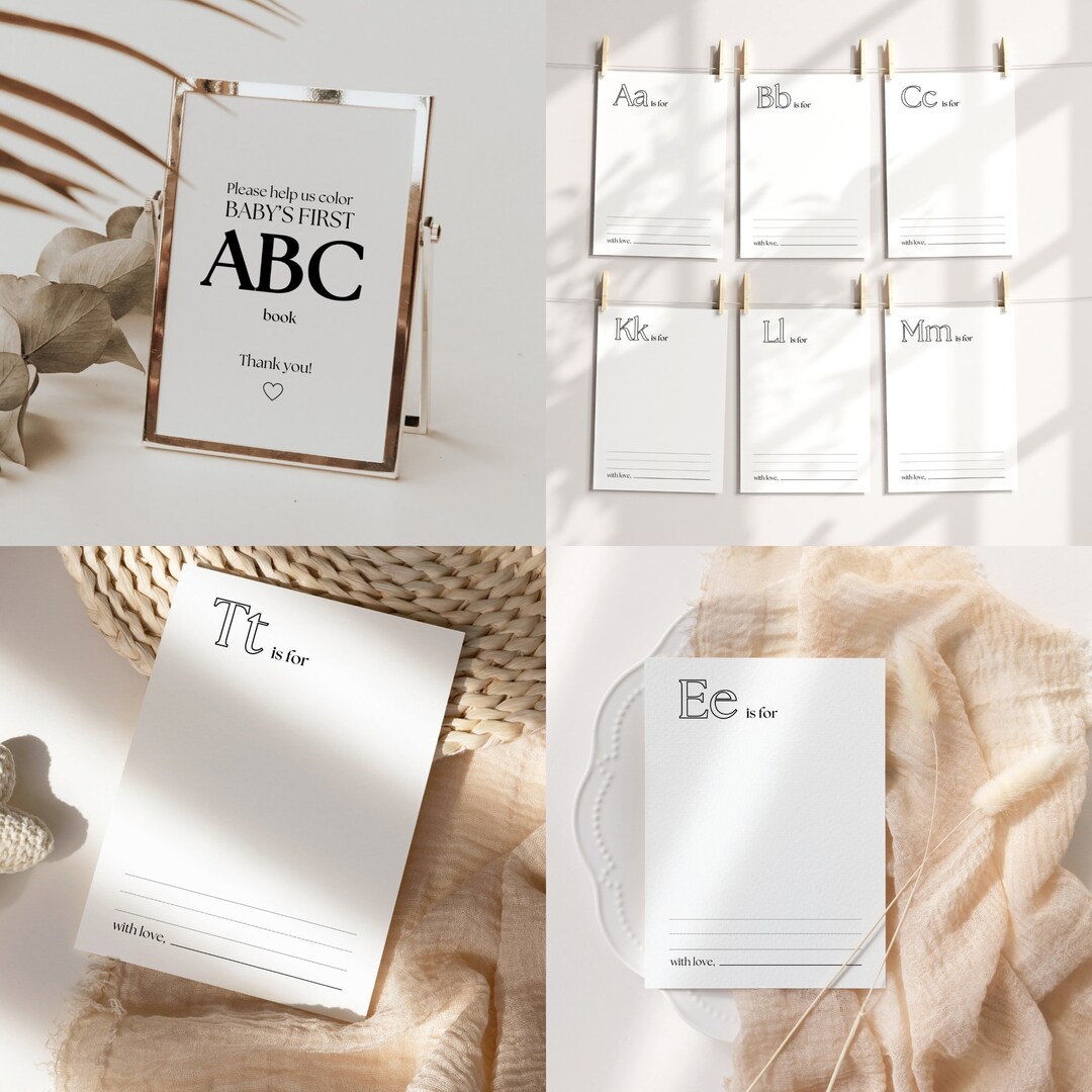 Blank Baby Alphabet Book, Baby's First ABC Book Coloring Pages, Baby ...