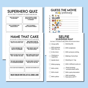 Printable Boys Slumber Party Games Bundle, Teen Boys Sleepover Games ...