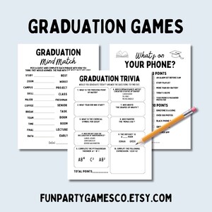 Graduation Party Games Bundle, Fun Printable Graduation Party ...