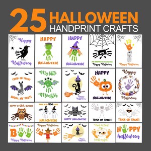 Halloween Handprint and Footprint Craft Bundle 25 Handprint - Etsy
