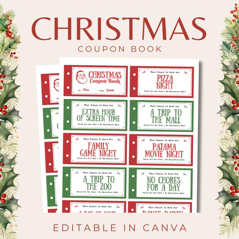 Custom Coupon Book - Etsy