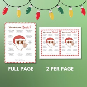 Fun Christmas Party Game Who is Most Like Santa, Fun Holiday Icebreaker ...