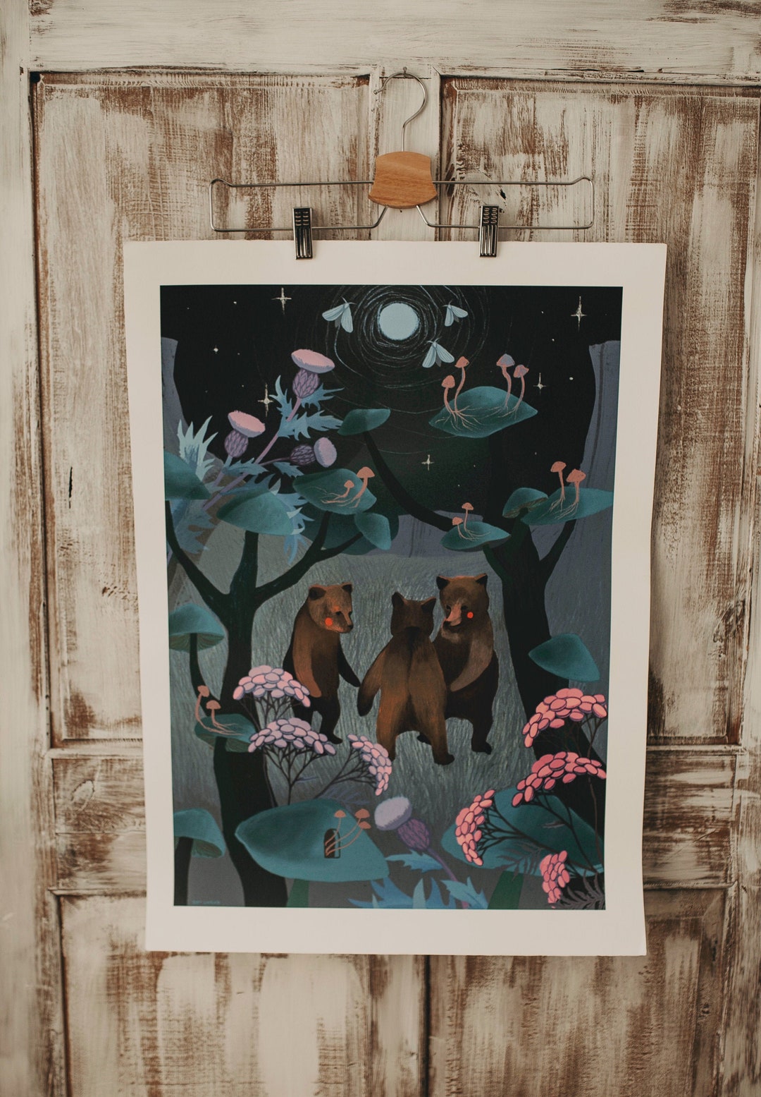 Artistic Print: Bears in the Canyon A2 - Etsy