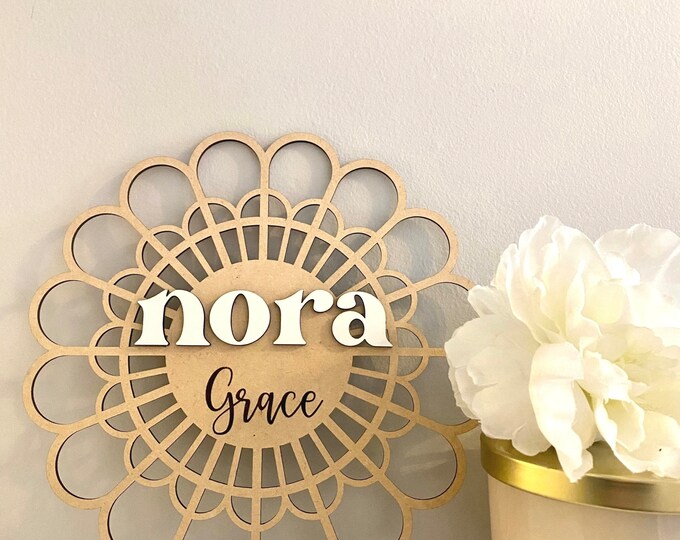 Custom Wood Name Sign Boho Name Sign Girls Name Sign Girls Room Decor ...