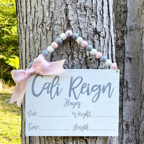 Rainbow Baby Door Hanger Hospital Door Sign Nursery Decor - Etsy