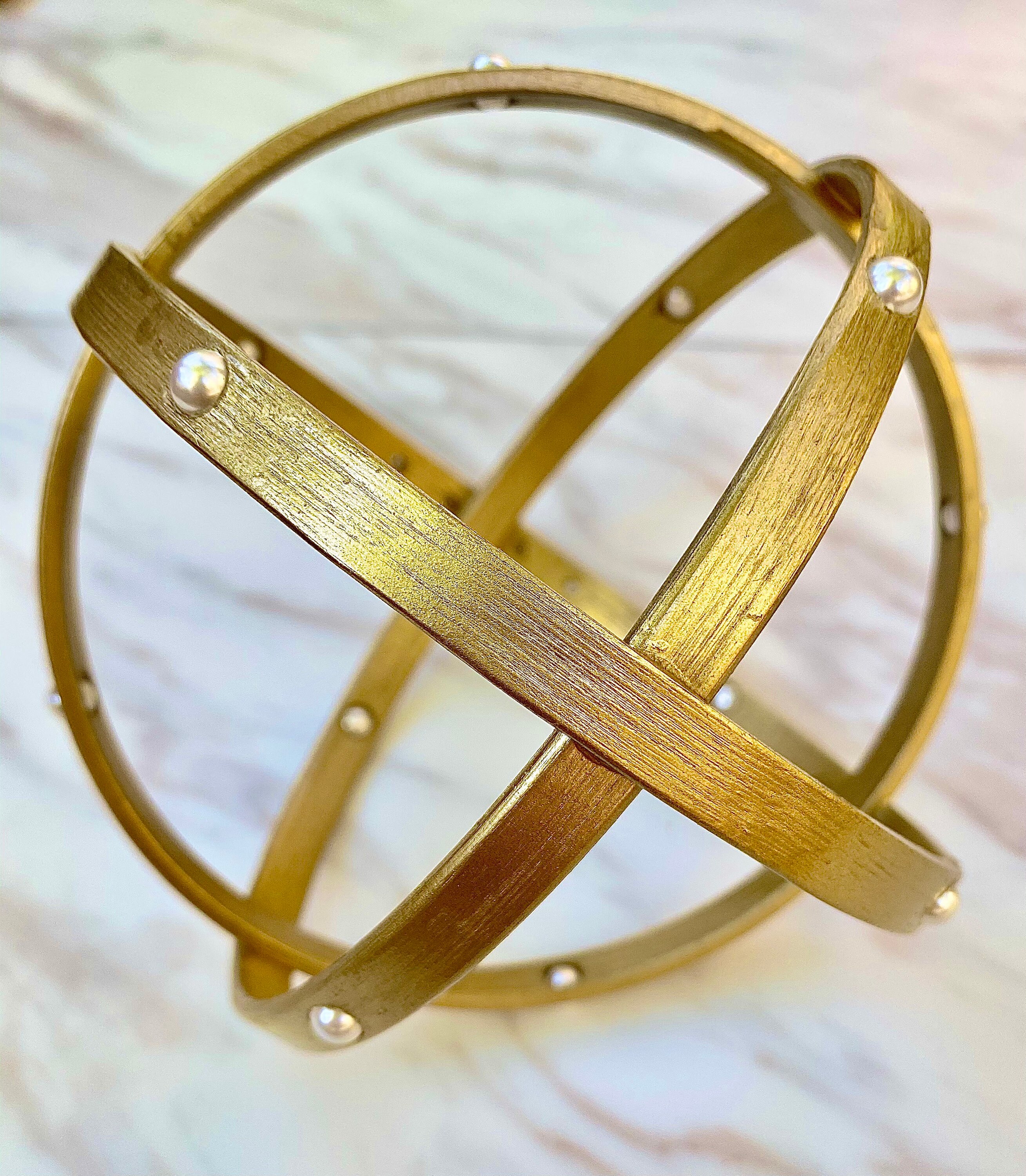 Wood Sphere Table Decor Industrial Decor Rustic Orb | Etsy