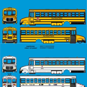 N Scale Crew / School Bus - 2 Pack - 3D Resin Kit - Etsy