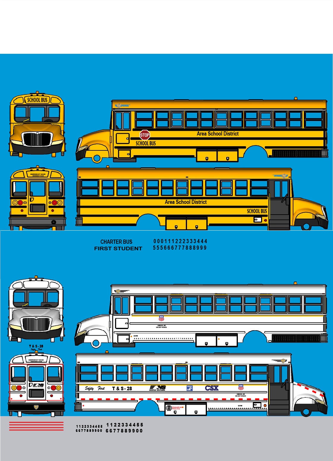 N Scale Crew / School Bus - 2 Pack - 3D Resin Kit - Etsy