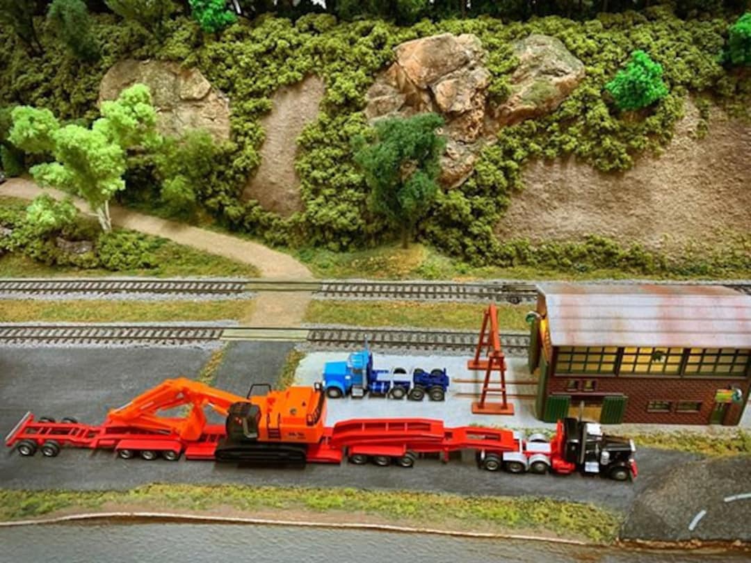 N Scale Scale 8 Axle Schnabel Lowboy Trailer - 3D Resin Kit - Etsy