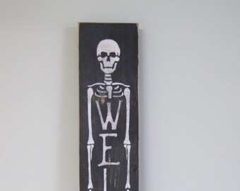 Skeleton Welcome Sign | Etsy