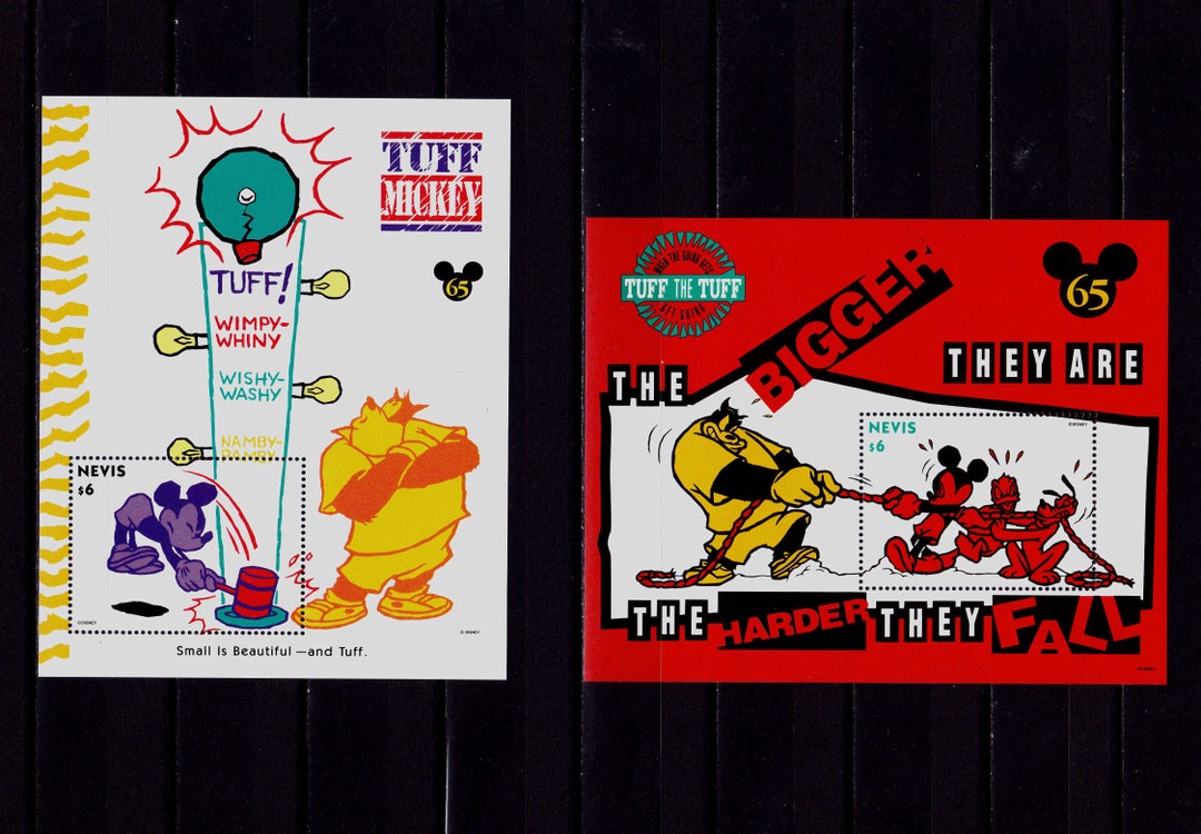 Nevis 1994 disney Tuff Mickey , Block Set 73/74 ,MNH - Etsy