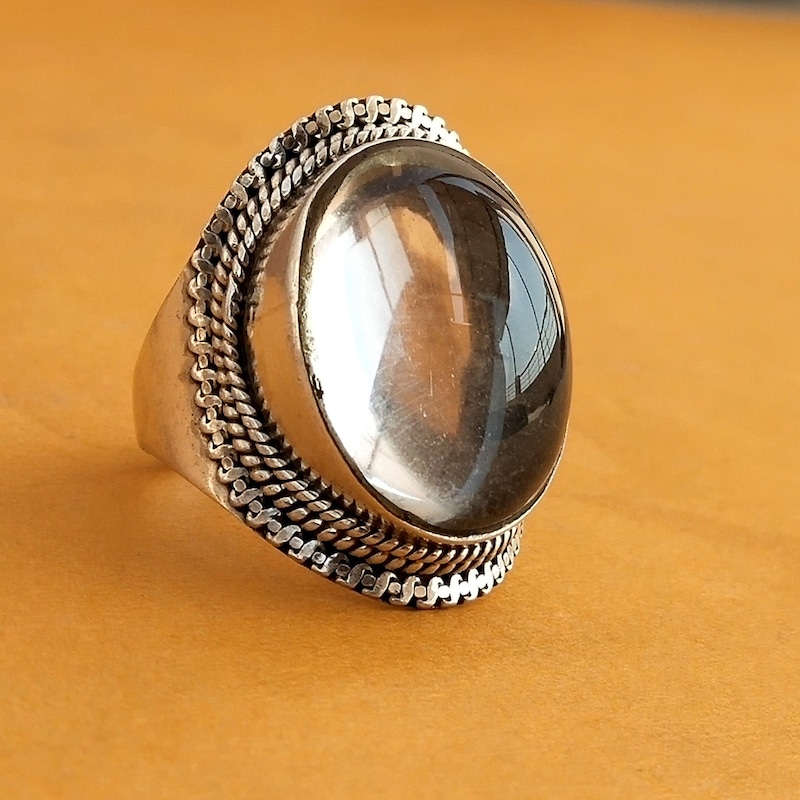 Clear Stone Ring - Etsy