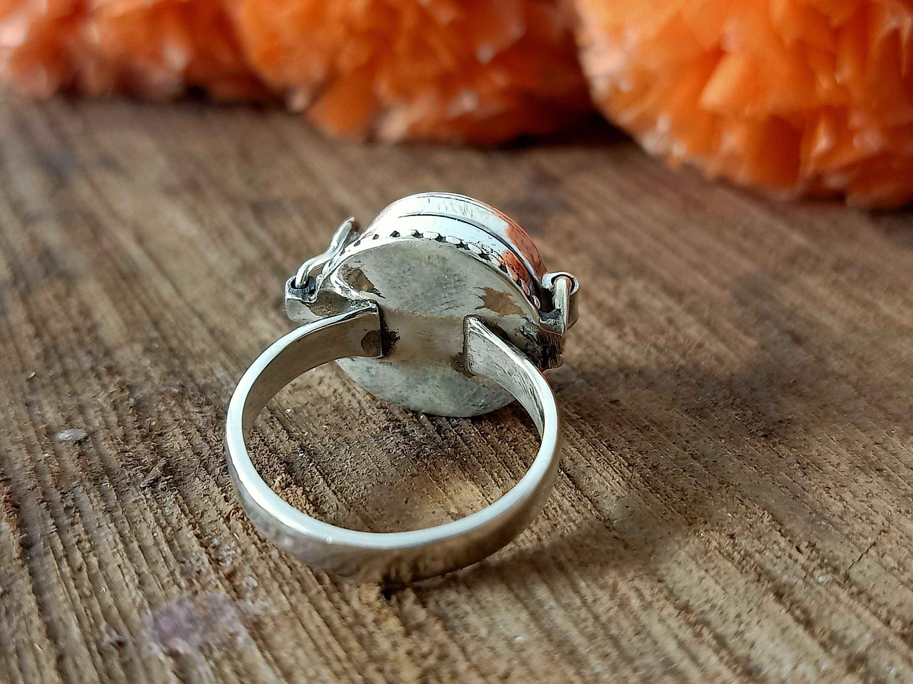 Silver poison ring round shape ring unique ring secret | Etsy