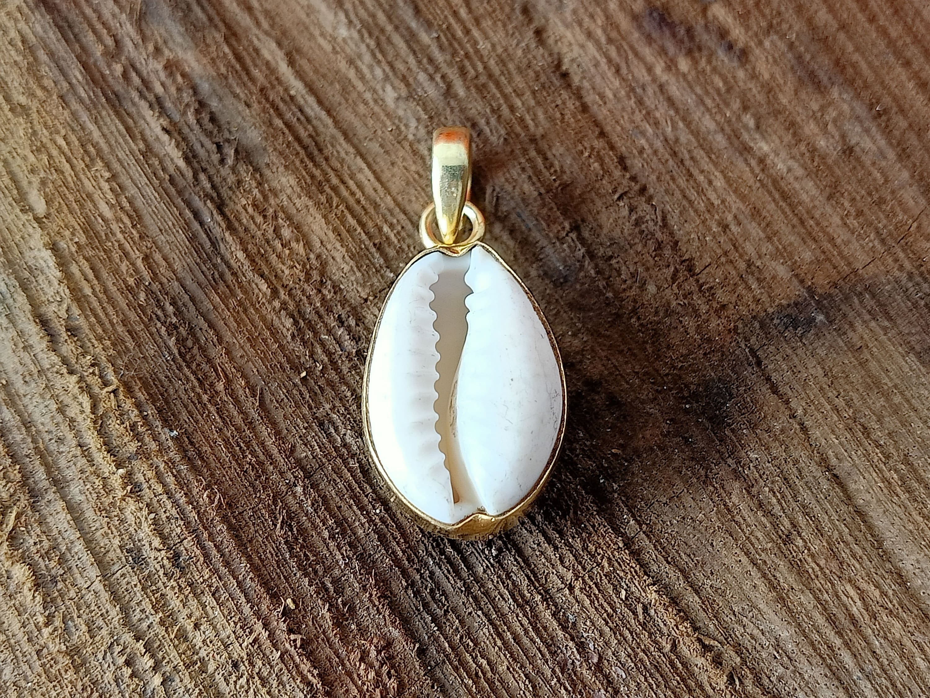 Cowrie Shell Pendant Pendant Gold Plated Pendant Boho - Etsy UK