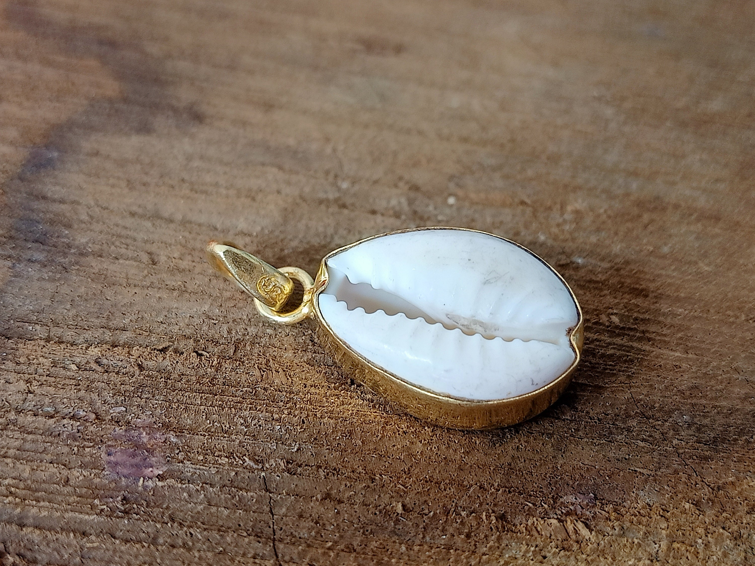 Cowrie Shell Pendant Pendant Gold Plated Pendant Boho - Etsy
