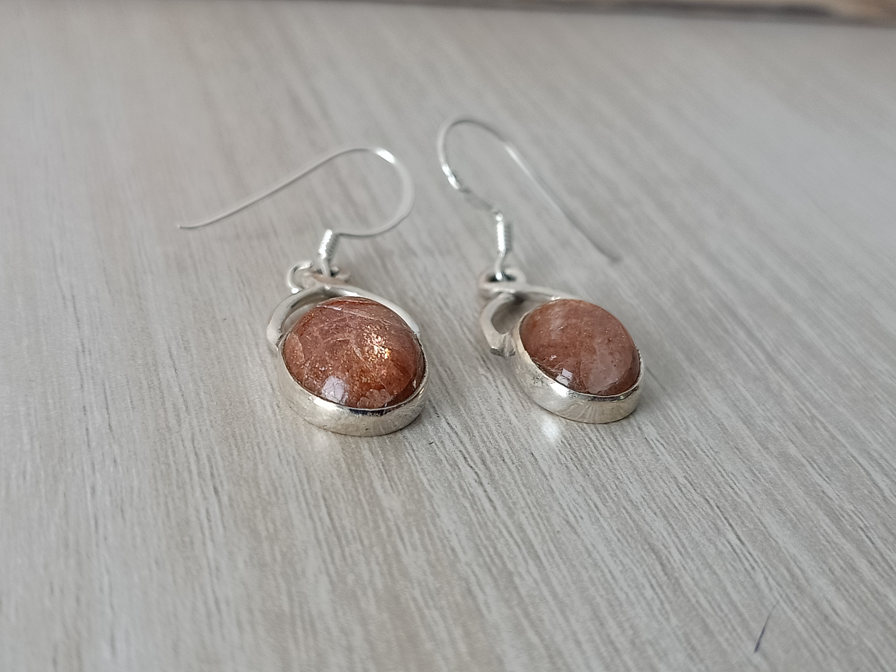 Sunstone sterling silver earring Sunstone earring earrings | Etsy