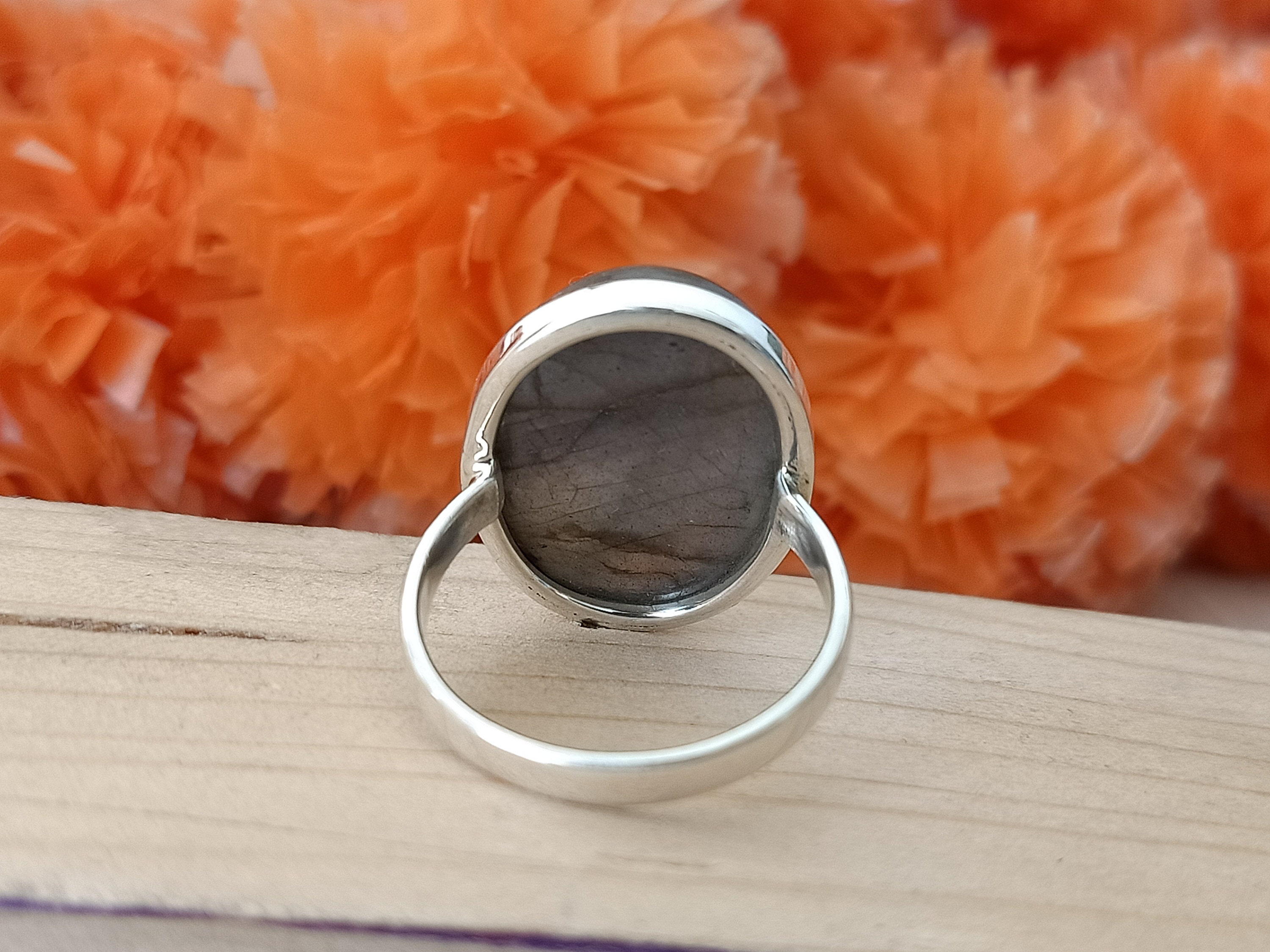Labradorite blue stone ring handmade middle finger ring | Etsy