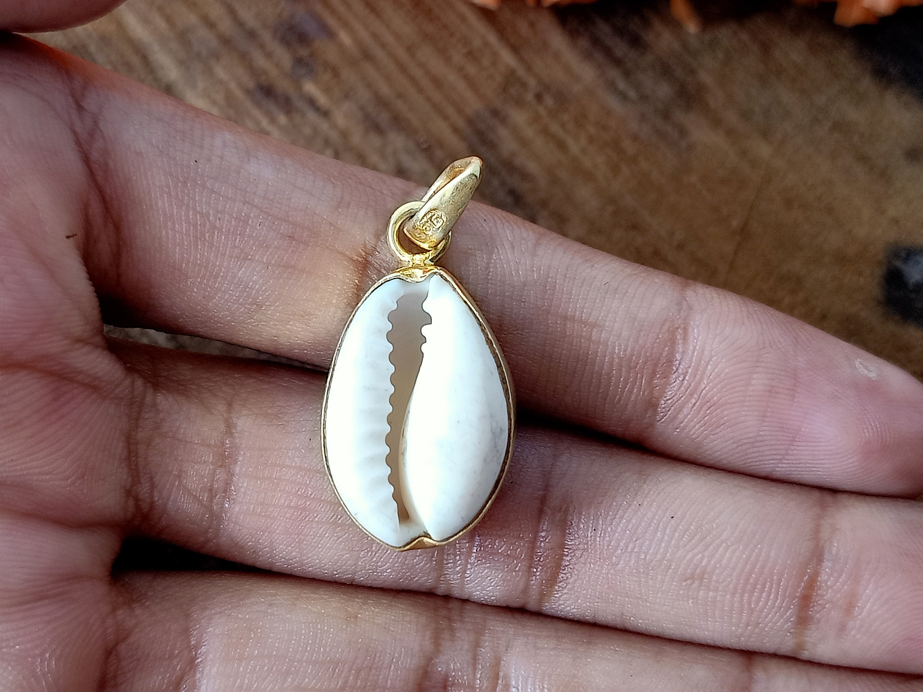 Cowrie Shell Pendant Pendant Gold Plated Pendant Boho - Etsy