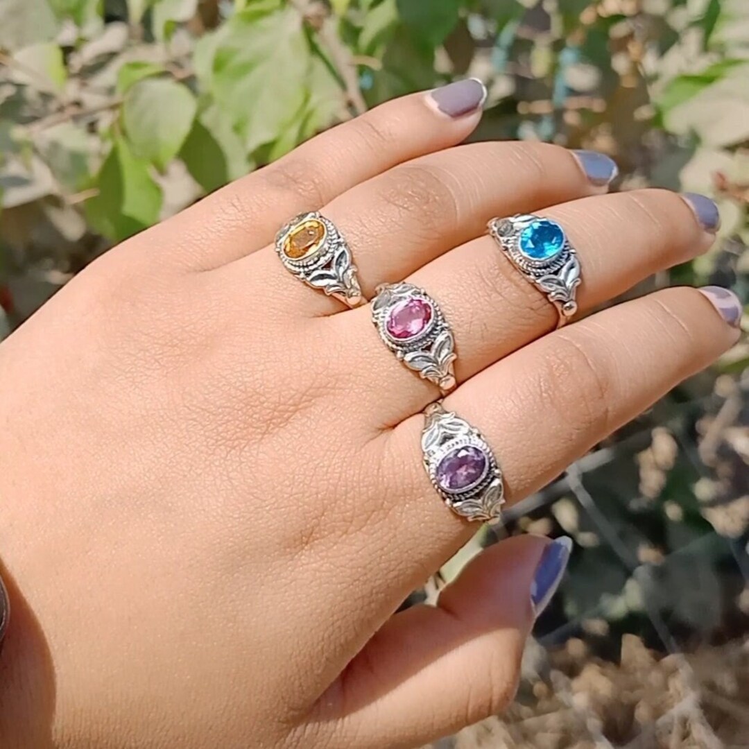 Unique Gemstone Rings | Select Your Stone | Trendy Rings | Beautiful ...