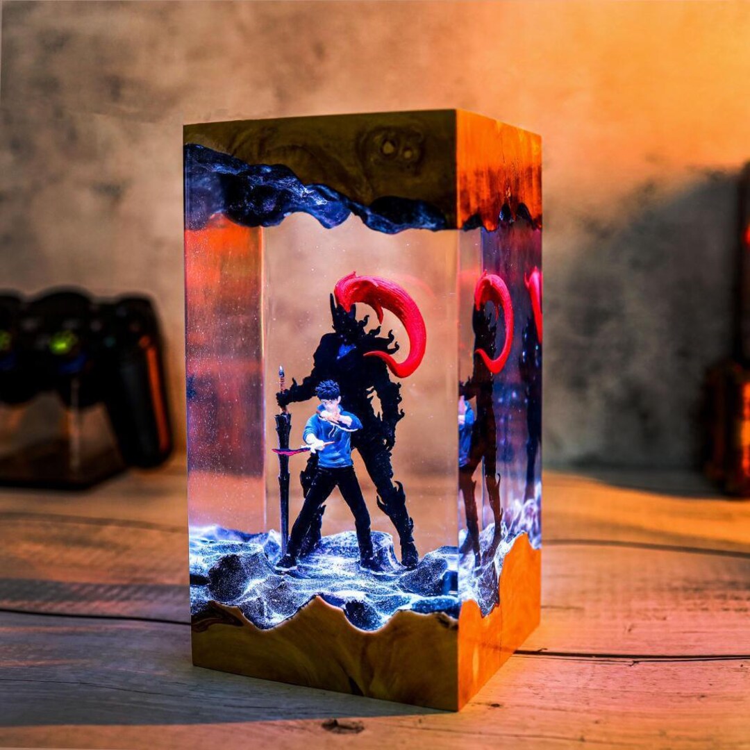 Sung Jin-woo Solo Leveling Lamp, Handmade LED Table Lamp, Otaku Gift ...