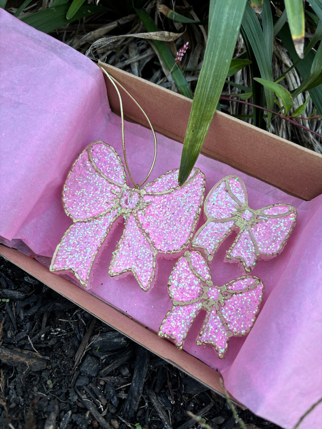 Coquette Bow Car Freshie and Bow Vent Clips Set Car Freshies Gift Box ...