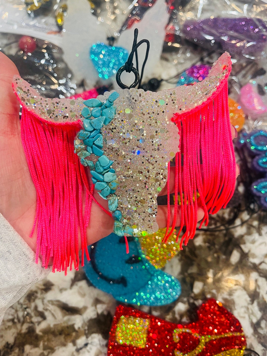 Steer Head Fringe Car Freshie, Longhorn Freshie, Fringe Freshie ...