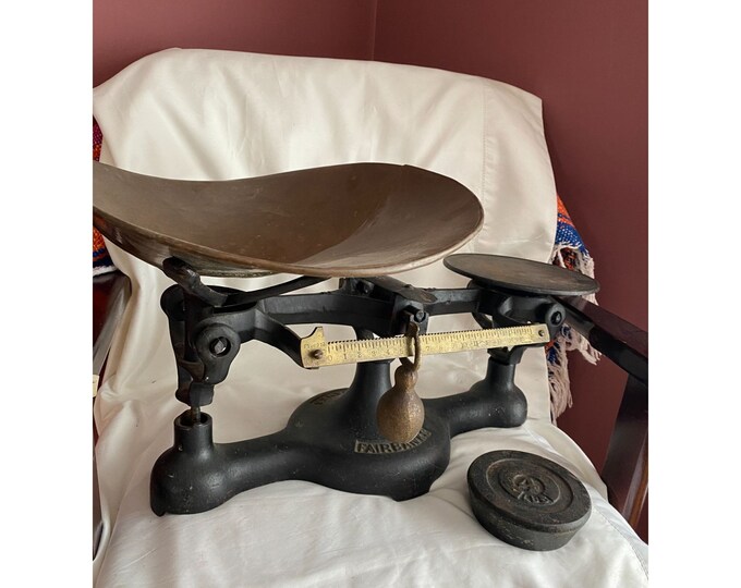 Antique FAIRBANKS Scale No. 3 1900s Cast Iron Weight Balance Scale RARE ...