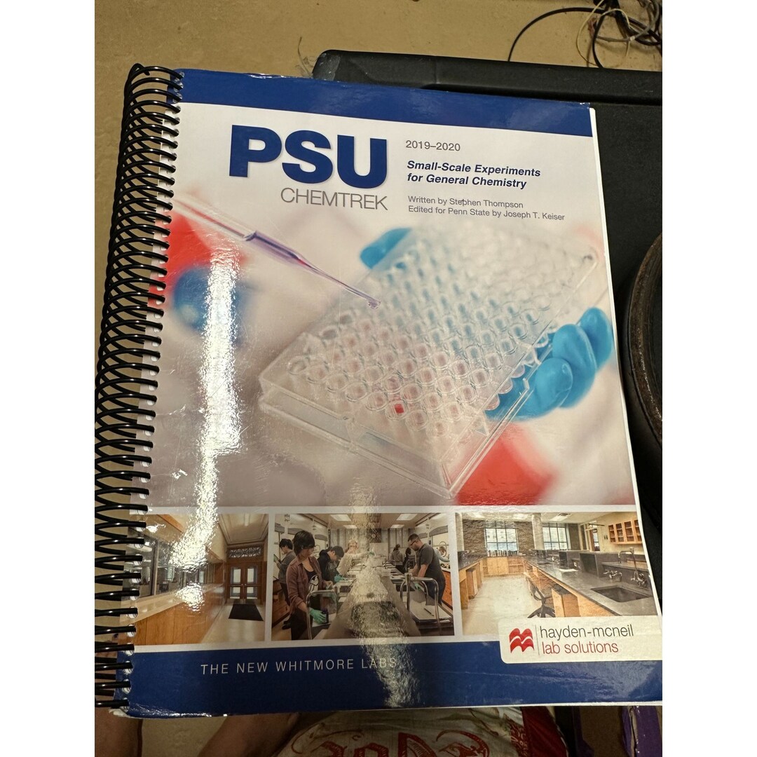 PSU Chemtrek 2019-2020 Spiral Bound in Excellent Condition - Etsy