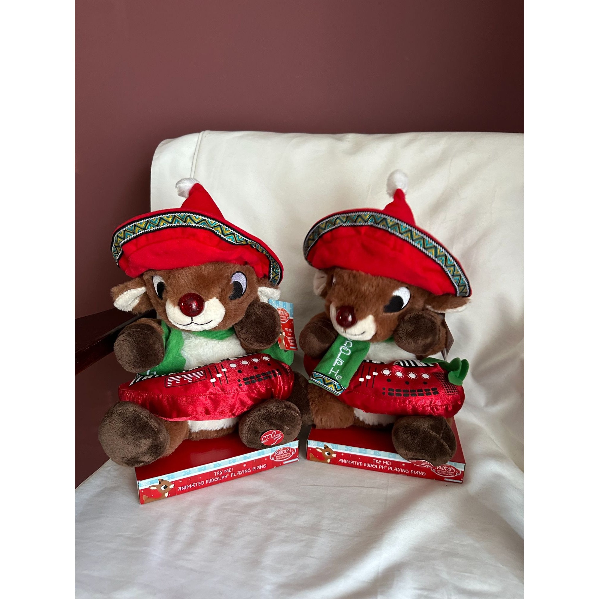 Dan Dee Animated Musical Rudolph Playing Piano NEW - Etsy