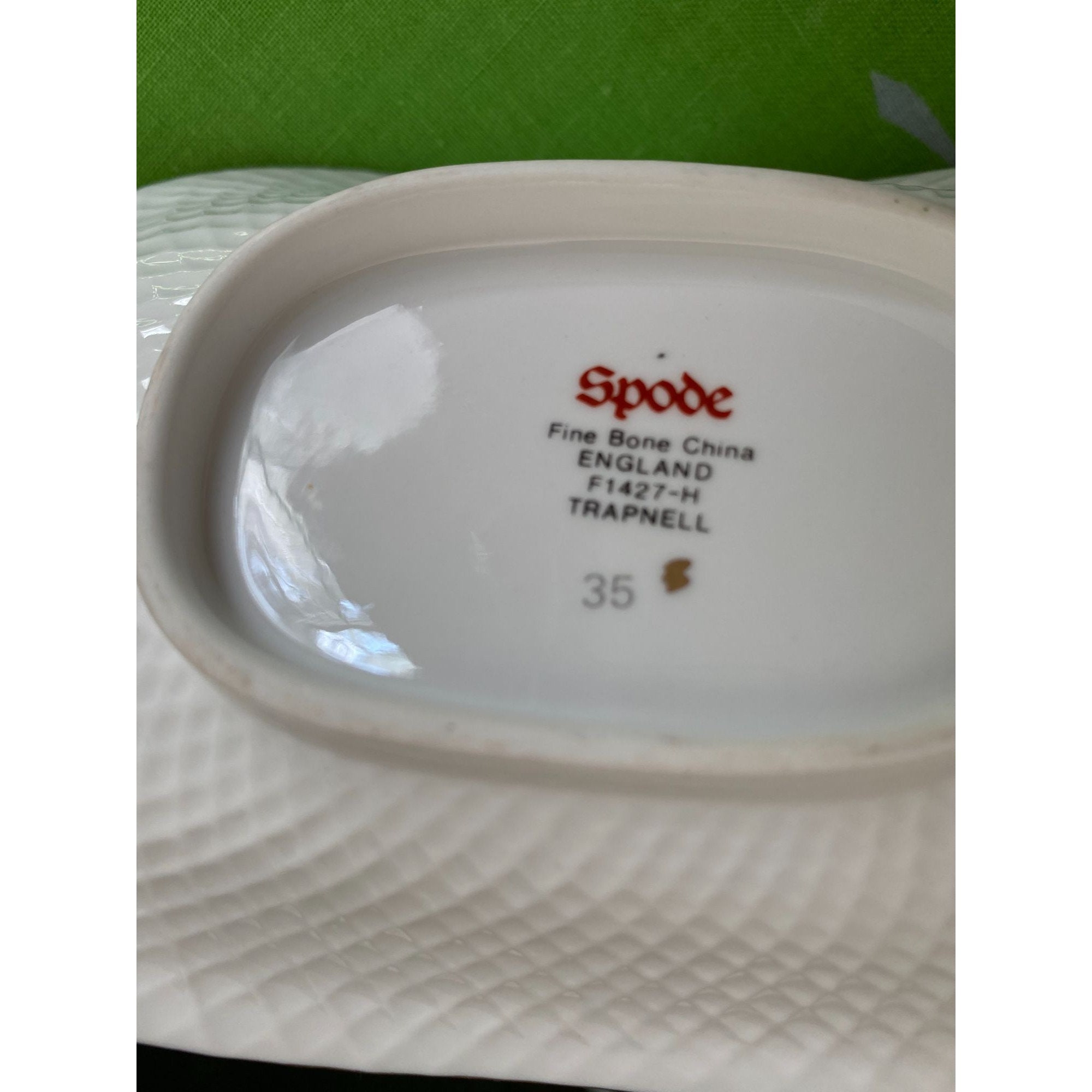 Spode TRAPNELL Small Basket Bone China Medallion in Center F1427 GREAT CONDITION - Etsy