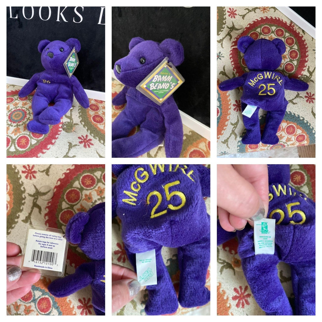 Mark Mcgwire Salvinos Bamm Beanos 25 Bear 1998 Mint Purple - Etsy