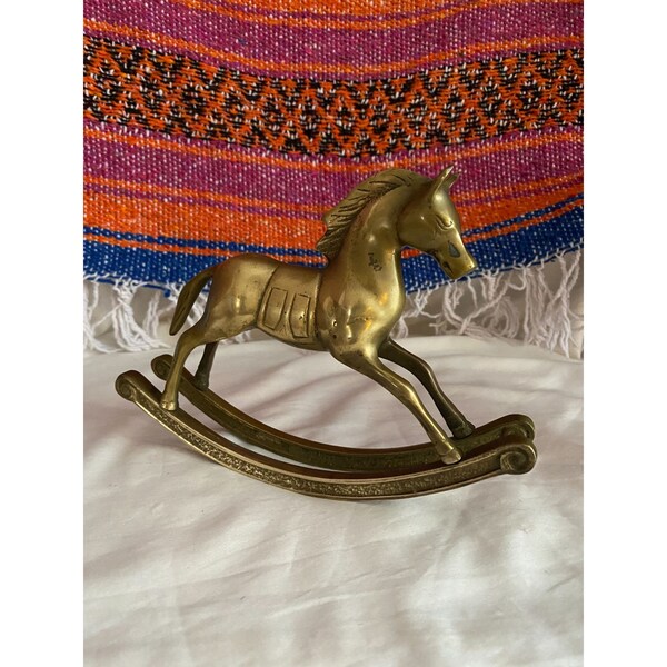 Brass Rocking Horse - Etsy