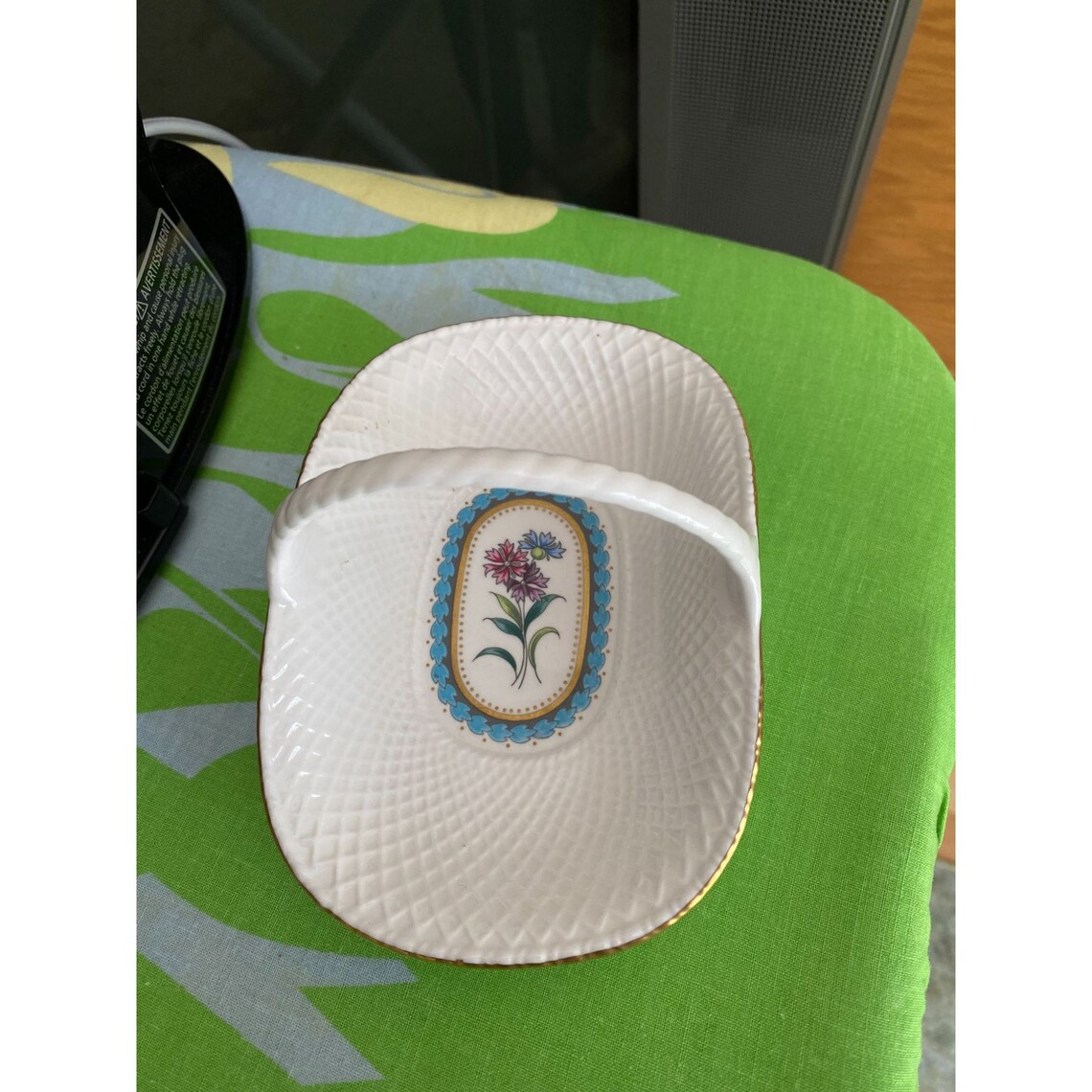 Spode TRAPNELL Small Basket Bone China Medallion in Center F1427 GREAT ...