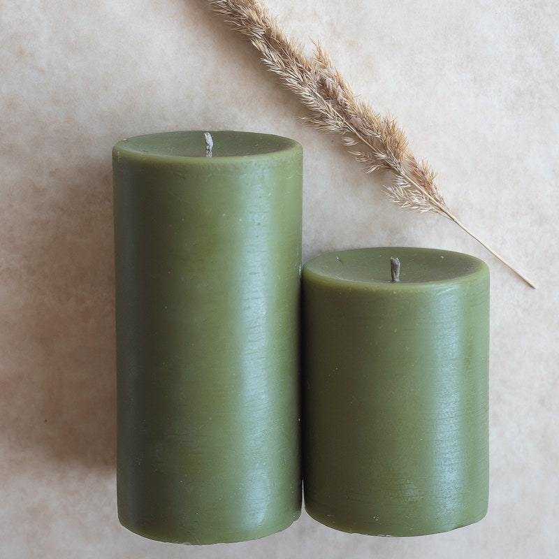 Green Candles - Etsy