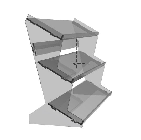 Acrylic Synth Stand Type1 3tier Extra Wide 61cm Shelves to Fit 6 Roland ...