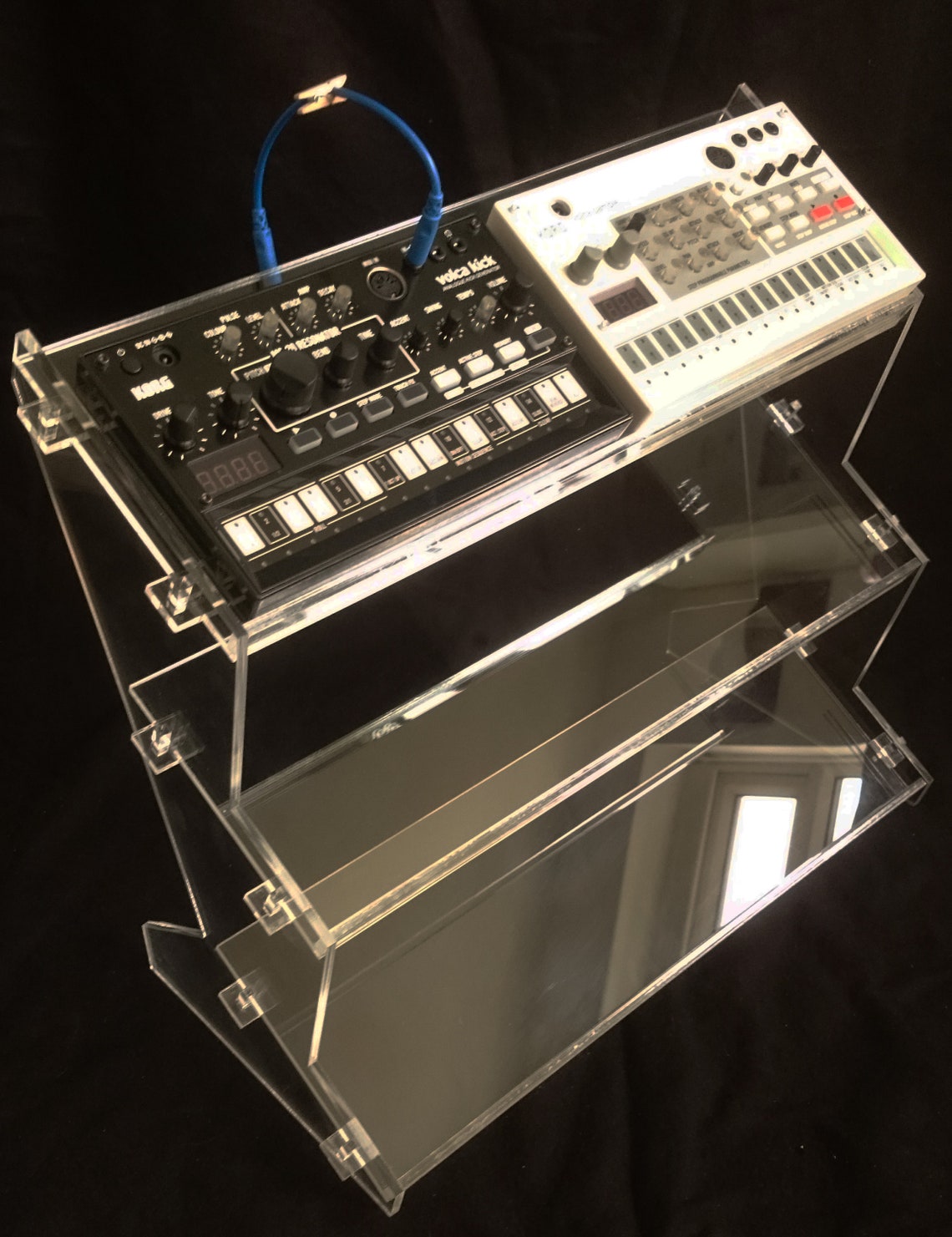 Acrylic Synth Stand Type1 3tier for Korg Volca/roland Boutique/moog ...