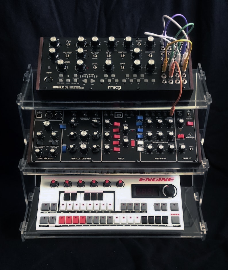 Acrylic Synth Stand Type1 3tier for Korg Volca/roland Boutique/moog ...